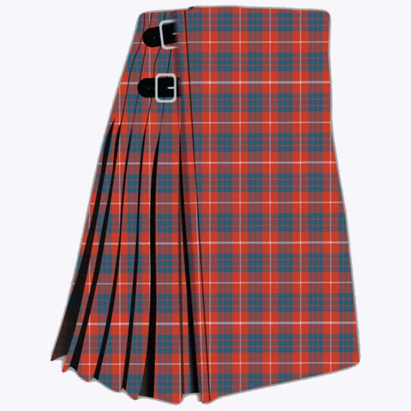 Hamilton Ancient Tartan Kilt - Traditional Custom Made Style