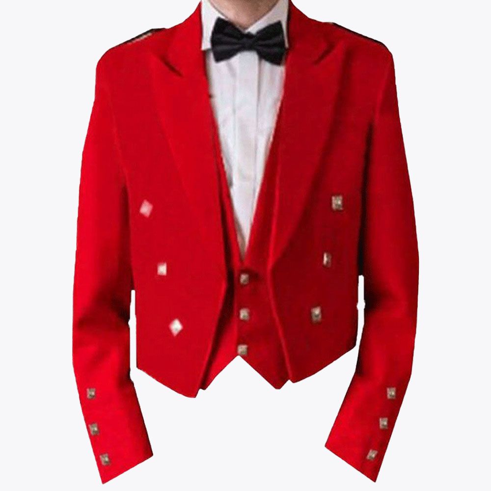 White Prince Charlie Jacket & Waistcoat For Men